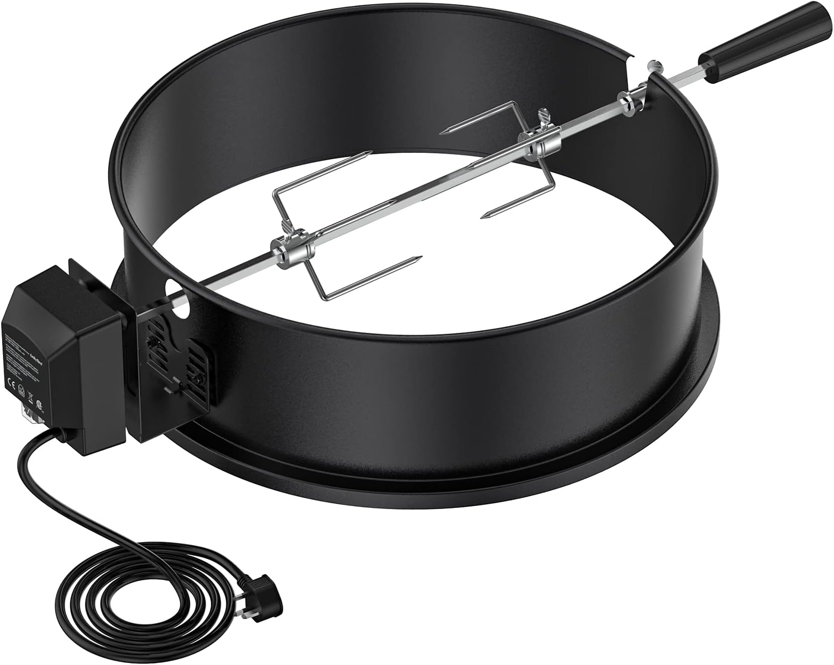 Amazon.com : only fire Upgrade Chrome Plated Steel Rotisserie Ring Kit ...