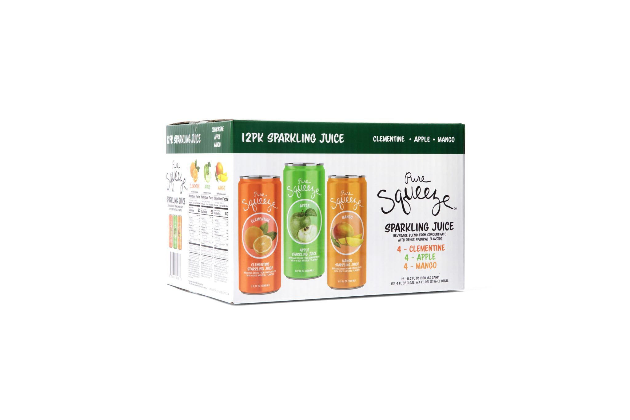 Snapklik.com : Pure Squeeze Sparkling Juice, 11.2 FL OZ Can