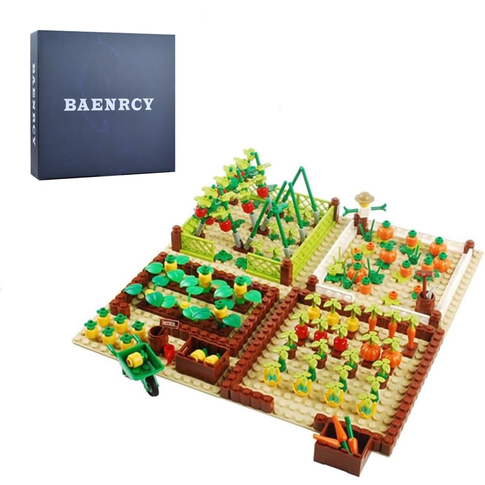 Amazon.com: BAENRCY Farm Field Set Building Blocks Plant Animal Crops ...