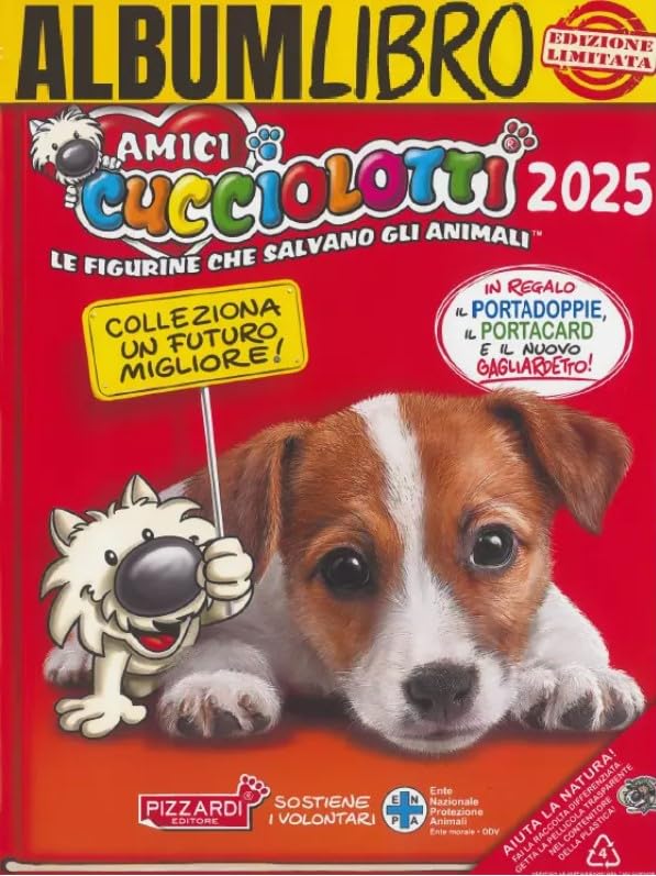 ALBUM AMICI CUCCIOLOTTI 2025 + 3 BUSTINE DI FIGURINE PIZZARDI : Amazon ...