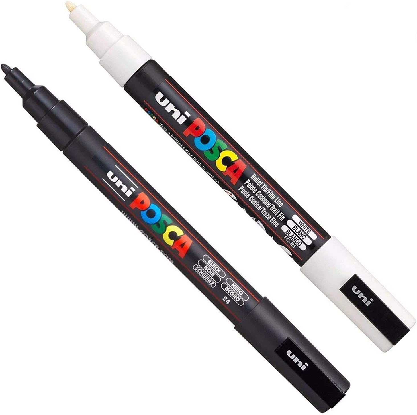 Posca PC-1M Paint Art Marker Pens - Fabric Glass Metal Pen - Set of ...