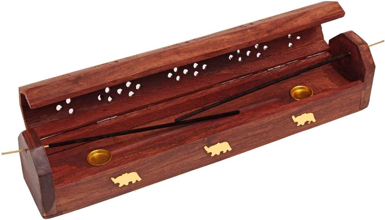Wooden Incense holder box : Amazon.co.uk: Home & Kitchen