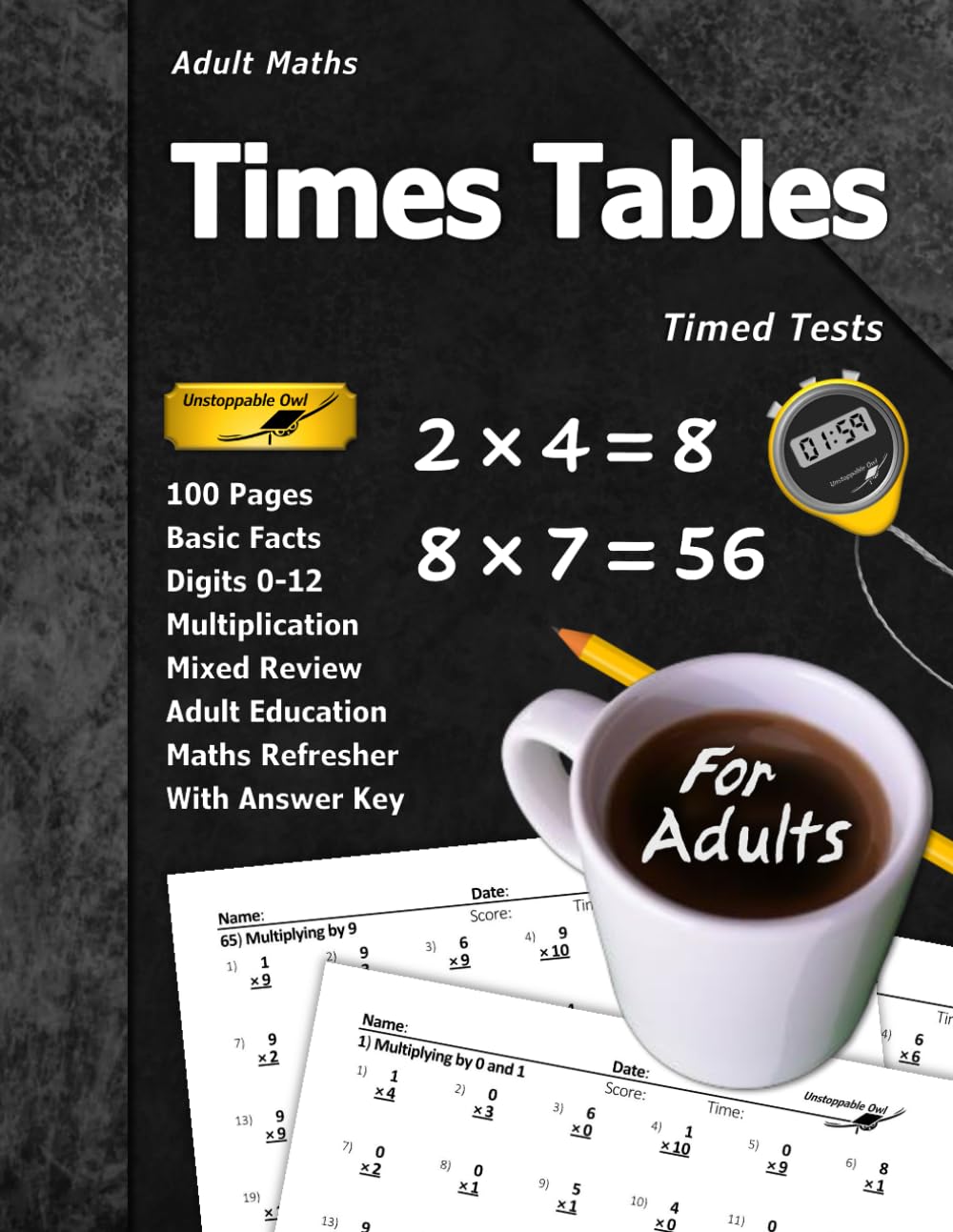 Buy Adult Maths: Times Tables: 100 Pages (With Answer Key) | Timed ...