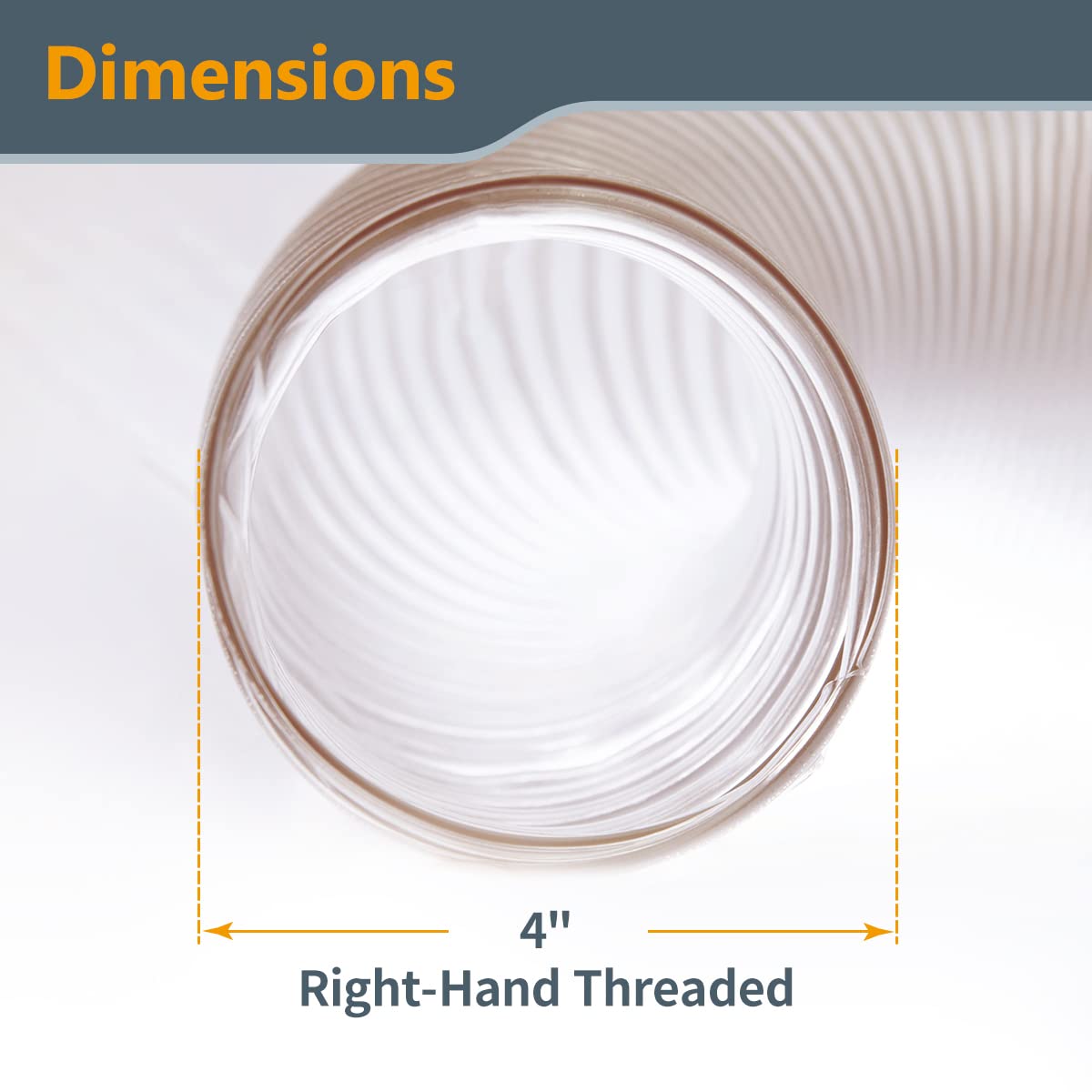 Snapklik.com : POWERTEC 4" X 10 Dust Collection Hose, 4 Inch Flexible ...