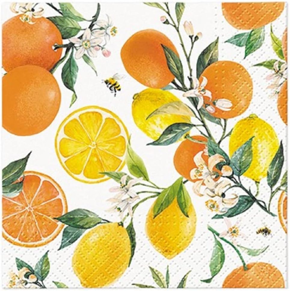 Amazon.com: AnyDesign 80 Pack Orange Guest Napkins Orange Fruit ...