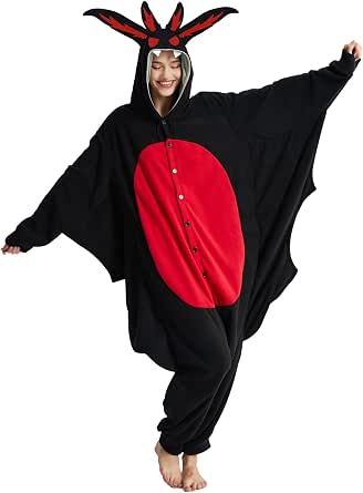 Kgromfy - Pijama para adultos, disfraz de Halloween de Mothman, ropa de ...