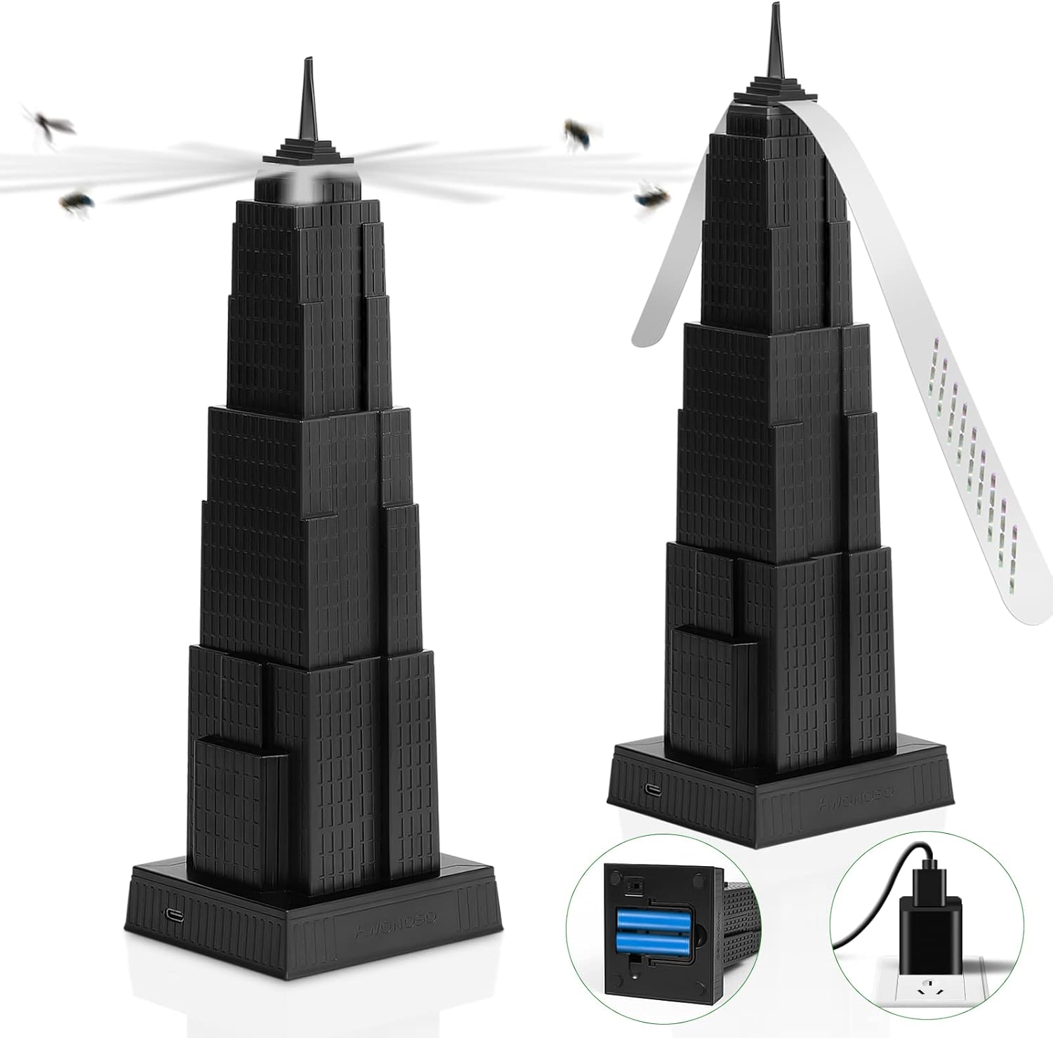 Amazon.com : Awonoso Fly Fans for Outdoor Tables, Flies Bug Mosquitoes ...