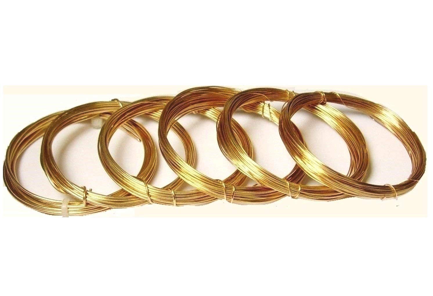 Amazon.com: Assorted Sizes Bronze Round Wire (26-24-22-20-18-16 Ga 10 ...