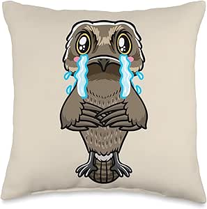 Amazon.com: Potoo Bird Sad Crying Kawaii Emoticon Birder Birding Throw ...