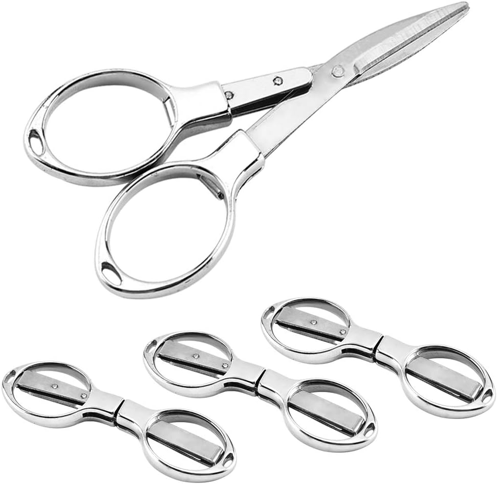 Amazon.com: 4-Pack Stainless Steel Folding Scissors - Telescopic Cutter ...