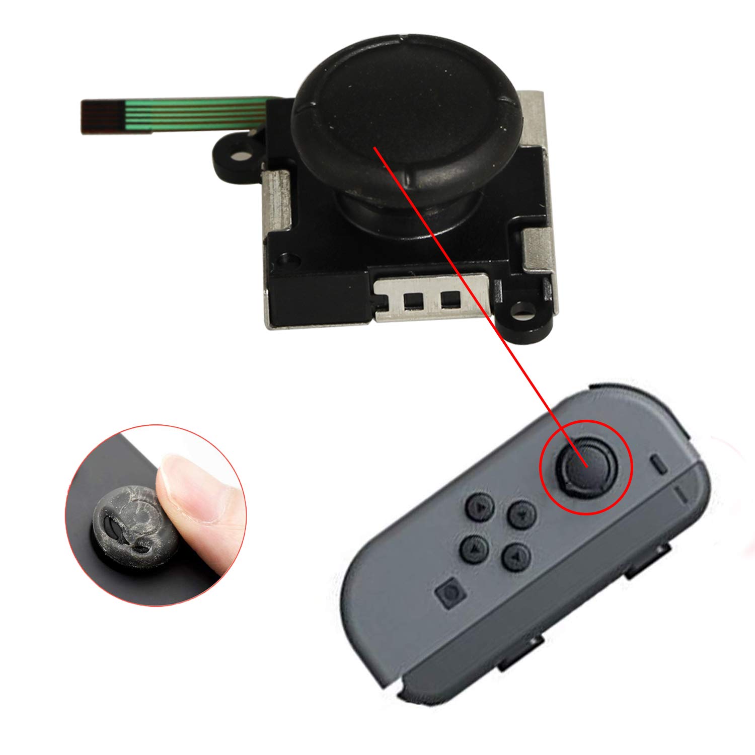 Snapklik.com : 3d Analog Joystick, Timorn Joycon Joystick Replacement ...