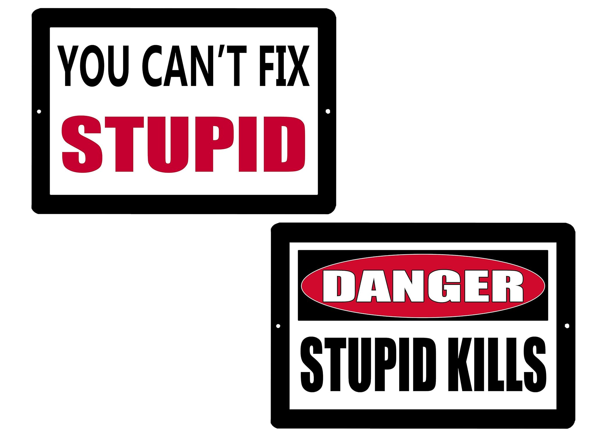 Amazon.com: Rogue River Tactical Funny Sarcastic Metal Tin Sign Bundle ...