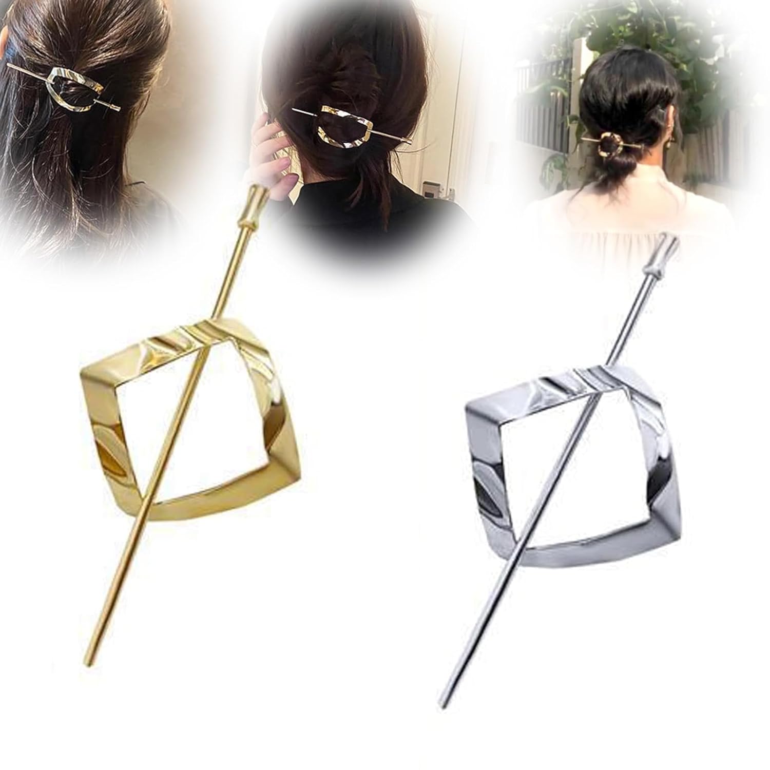 Amazon.com: 2Pcs Hoop and Pin Barrette, Hoop and Pin Barrette, Hoop and ...