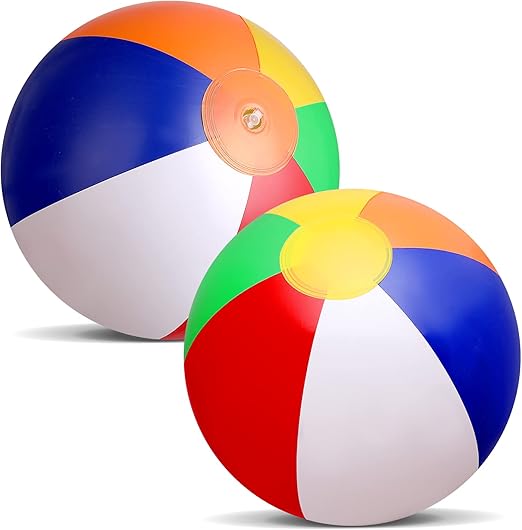 Abeillo Beach Balls 2 Pack - 13 Inch Inflatable Beach Balls - Water ...