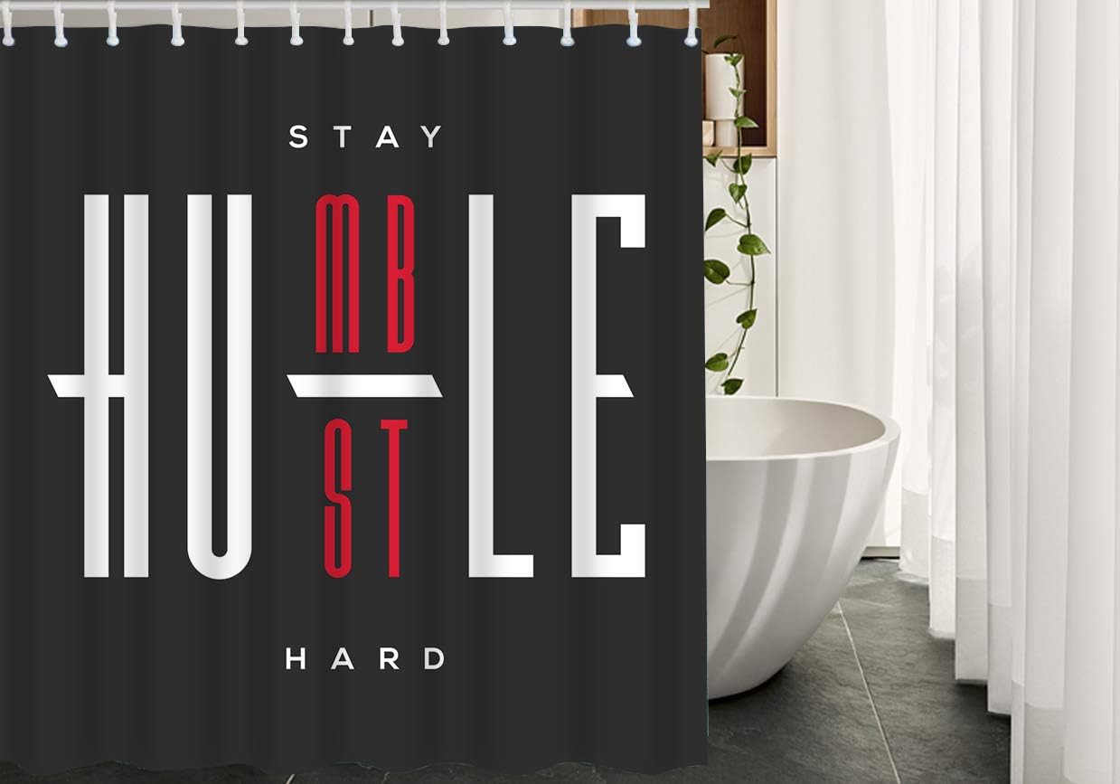 Amazon.com: TubSail Motivational 2in1 Shower Curtain Read in – 145 ...