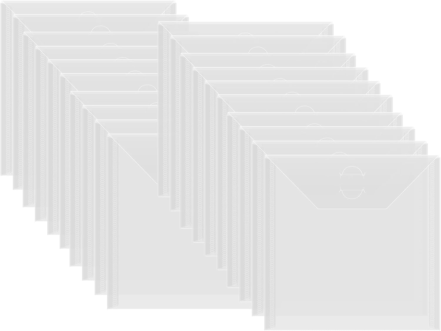 Briartw 20 Pack Storage Envelopes,Clear 6.4x6.4 Resealable Plastic ...