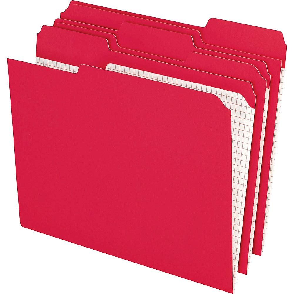 Amazon.com : Pendaflex PFXR15213RED Color File Folders with Interior ...