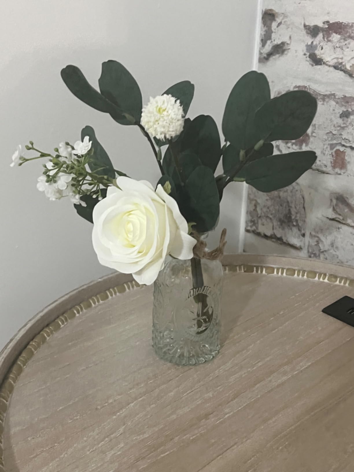 $3/mo - Finance YXZZWL Faux Flowers with Bud Vase,Mini Artificial Silk ...