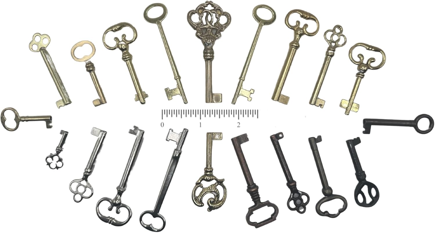 Small Skeleton Key Set - Works with 1/2 Inch Keyholes Only - Generic ...