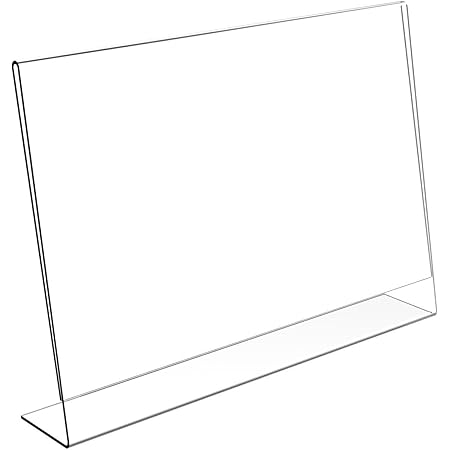 5X A4 Acrylic Poster Menu Holder Lean to Perspex Leaflet Display Stands ...