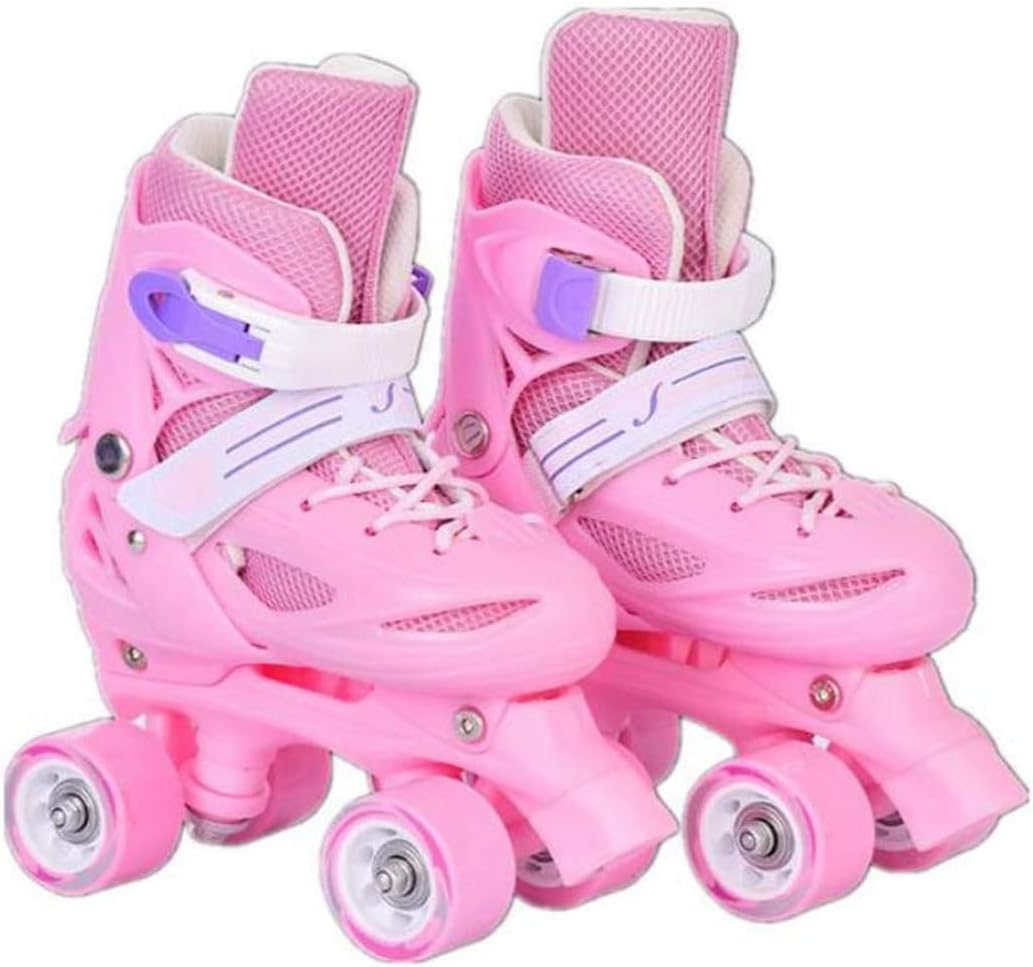 ETERISH Kids Adjustable Roller Skates for Girls and Boys (Pink) Small ...