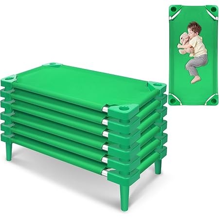 Amazon.com: Leinuosen Stackable Daycare Cots for Kids, Portable Toddler ...