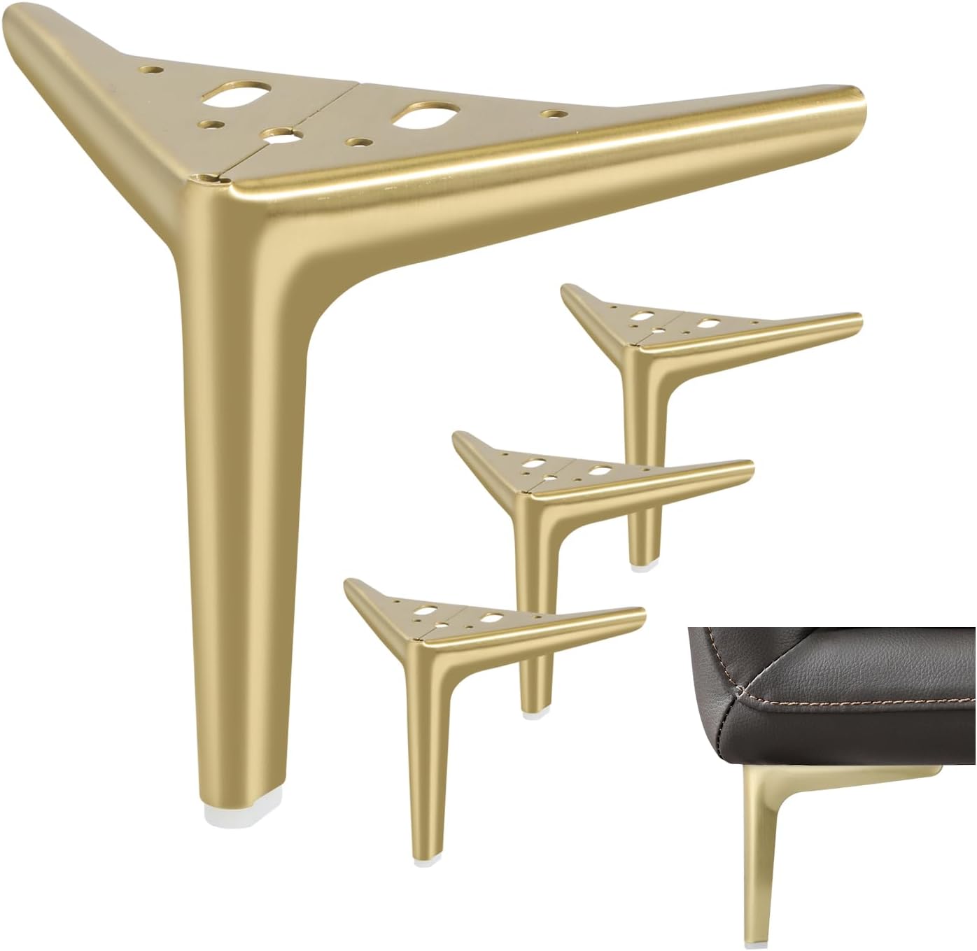 Amazon.com: VEHCIL 6-inch Brushed Gold Furniture Legs, Legs for ...