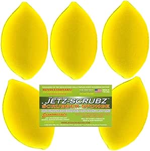 Amazon.com: Jetz-Scrubz Lemon Shaped Kitchen Scrubber Sponges Value ...