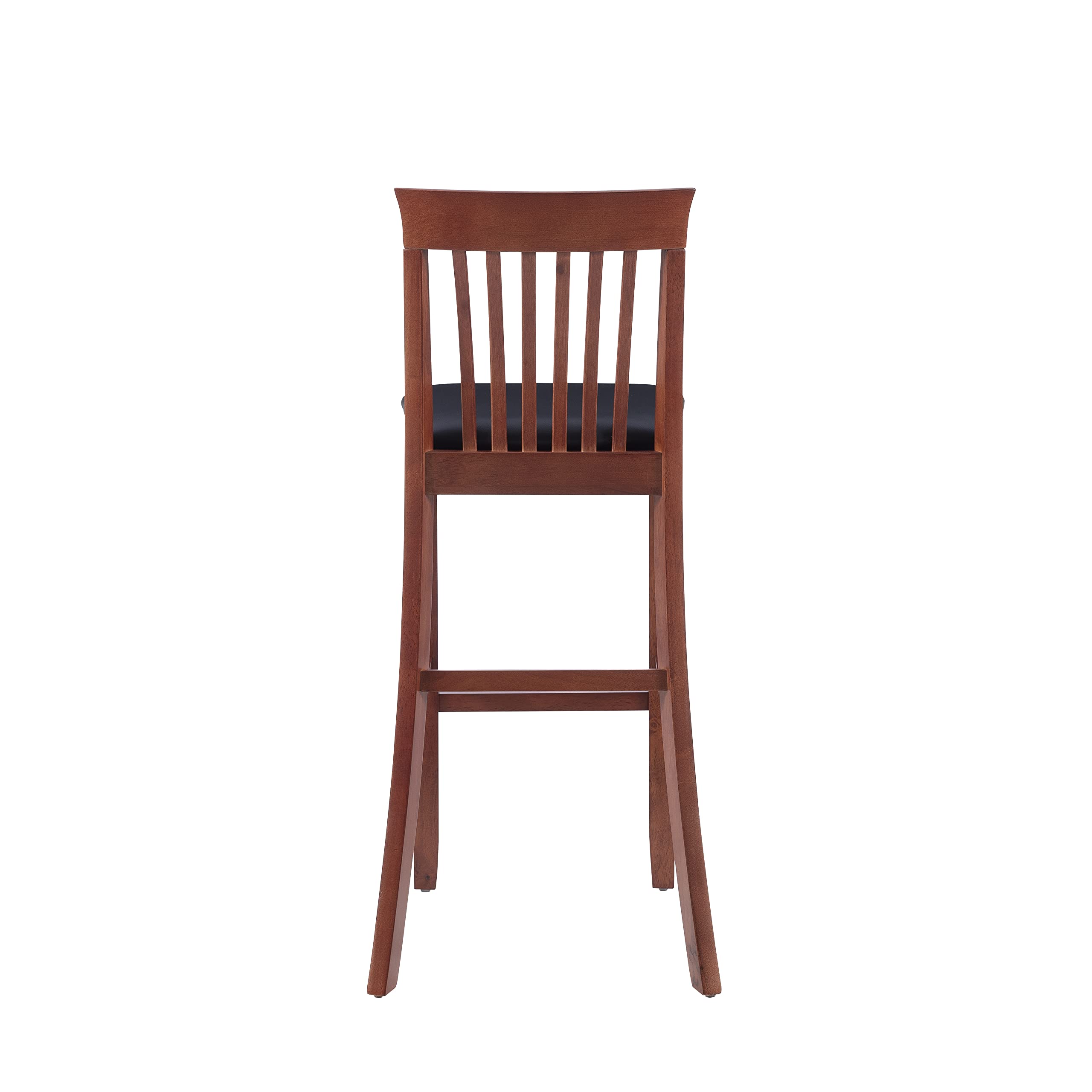 Linon Torino Collection Craftsman Bar Stool 30, Dark Cherry