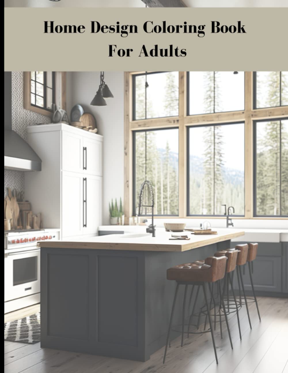 Amazon.com: Home Design Coloring Book For Adults: 9798392963621: Black ...