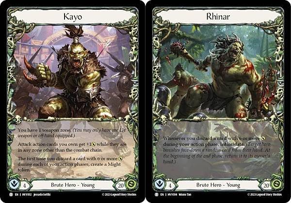 Amazon.co.jp: フレッシュ＆ブラッド HVY 002/004 Kayo/Rhinar (T トークン) Heavy Hitters ...