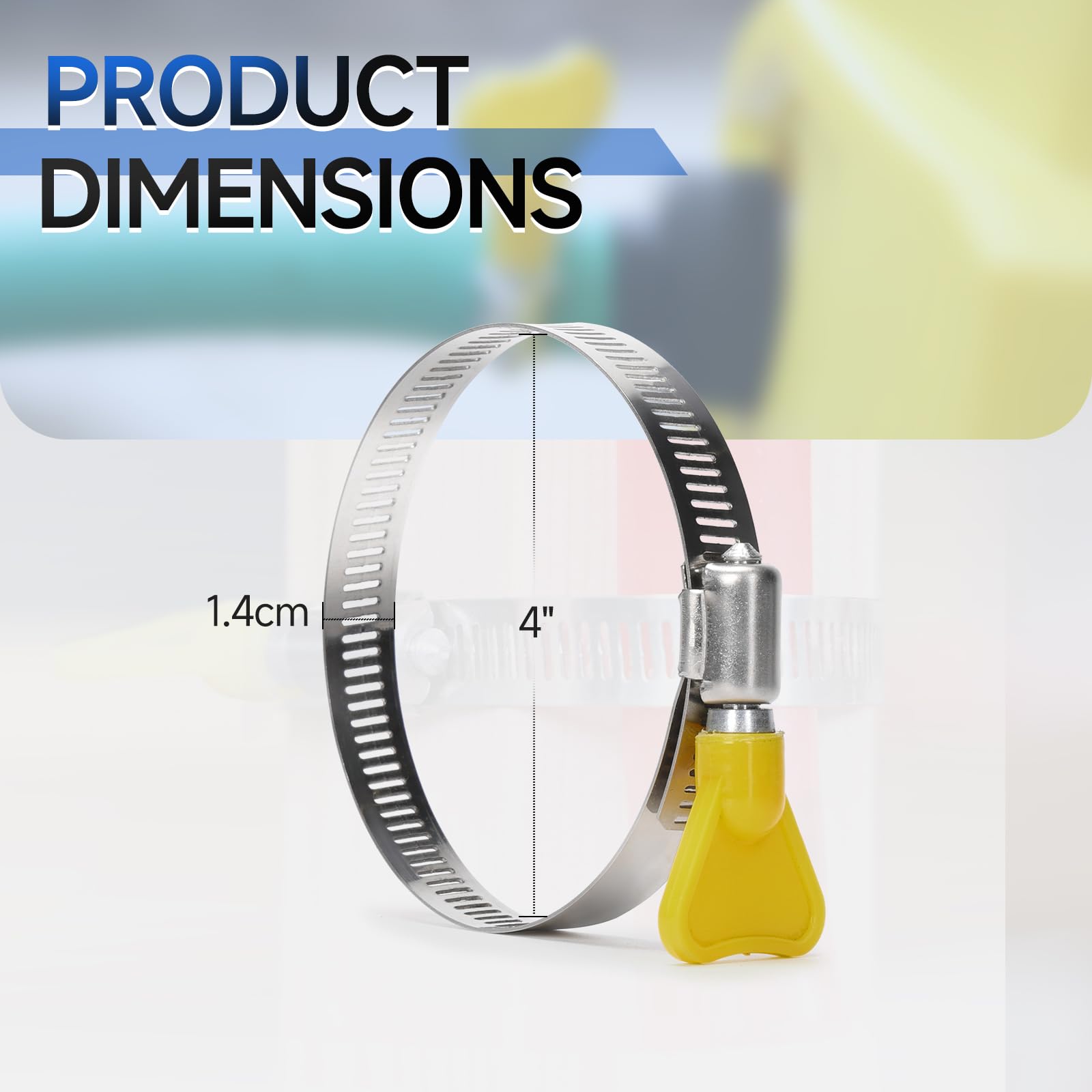 Snapklik.com : iCrimp Adjustable Stainless Steel 4 Inch Hose Clamps