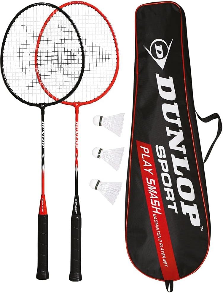 Set Of 2 x Dunlop Badminton Racket DUNLOP MATCH 2 Rackets + 3 Shuttles ...