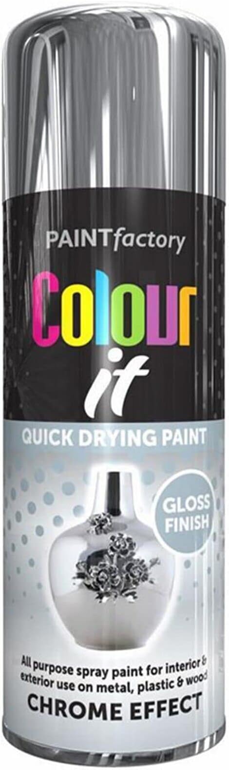 AHS Chrome Effect Spray Paint 400ML - Quick Drying Long Lasting Paints ...