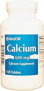 Amazon.com: Major Calcium 600MG TABS Calcium CARBONATE-600 MG White 150 ...