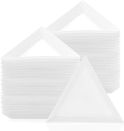 Amazon.com: Triangle Sorting Trays,100 Pieces Plastic White Magical ...