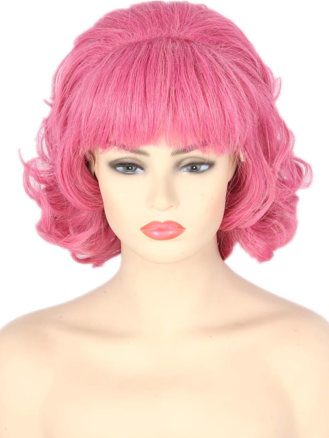 Amazon.com: Topcosplay Womens 50s Wig Short Pink Beehive Wig Halloween ...