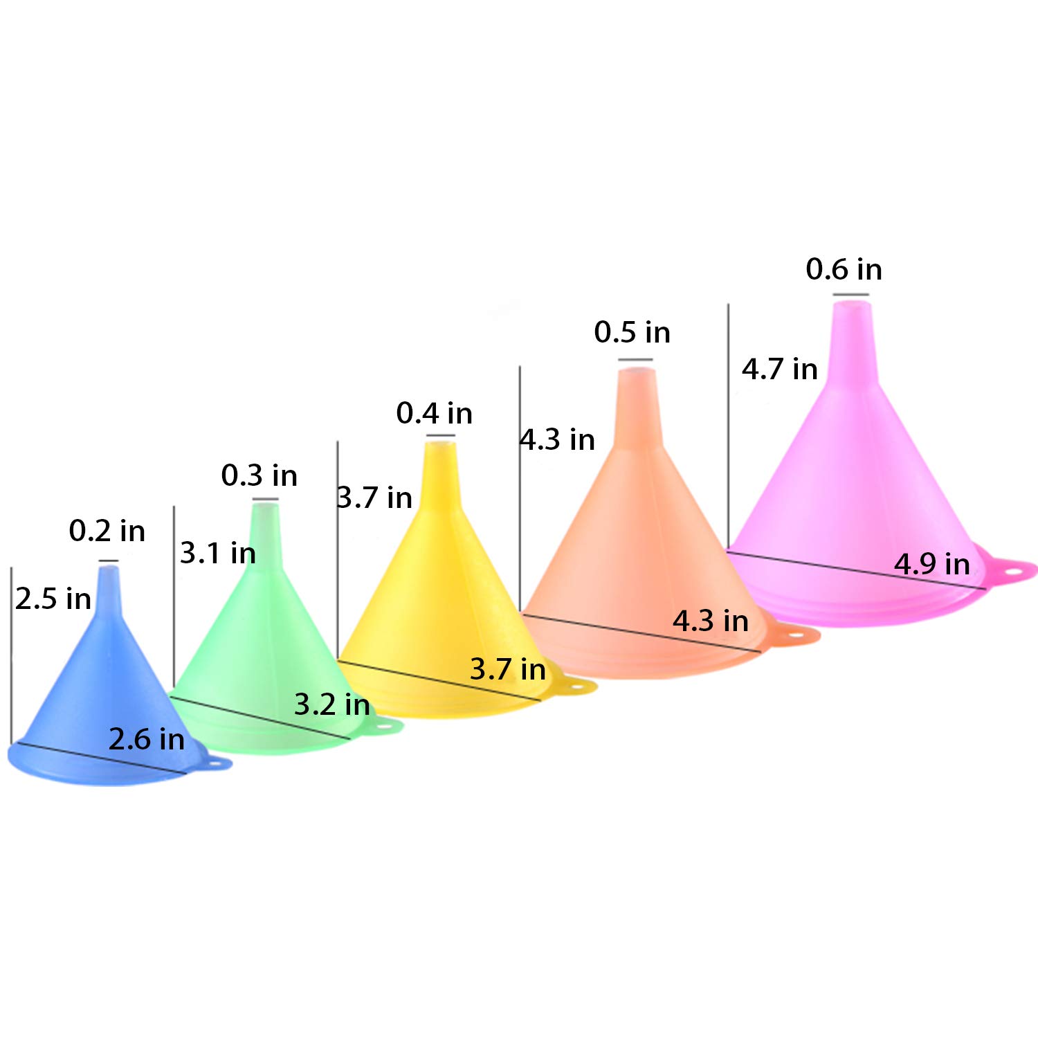 Plastic Funnel Set Funnels, Multipurpose Funnels Wide Mouth Funnel ...