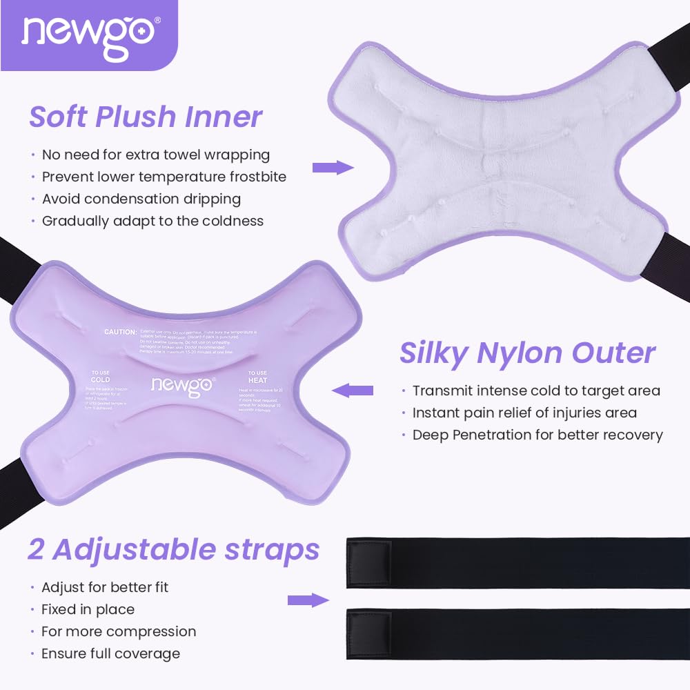 Snapklik.com : NEWGO Ankle Cold Pack Wrap For Foot Injuries, Large ...