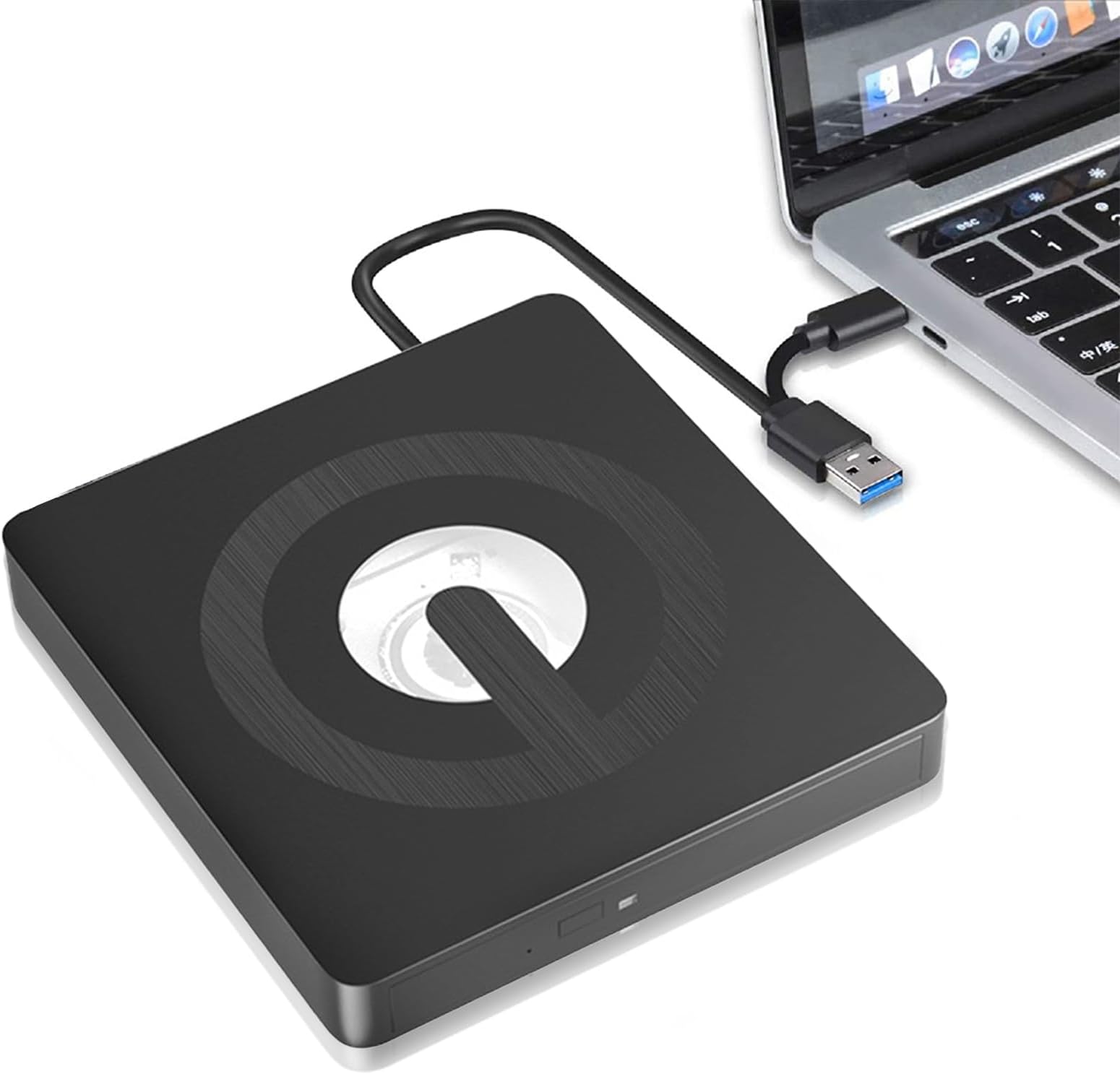 YHO External CD DVD Drive, USB 3.0 Slim Portable CD Reader CD/DVD-RW ...