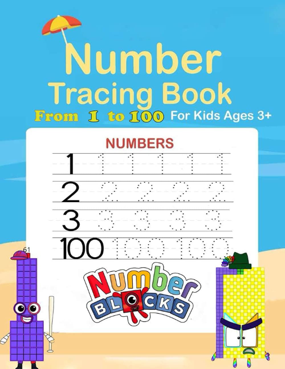 Numberblocks Number Tracing Book Number From 1 To 100 Numberblocks ...