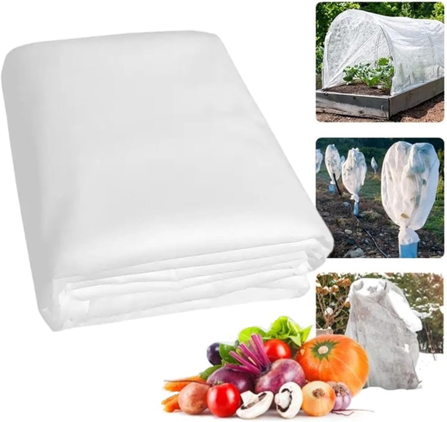 HMYCL 2m x 5m Plant Frost Protection Garden Fleece, 35gsm Garden Fleece ...