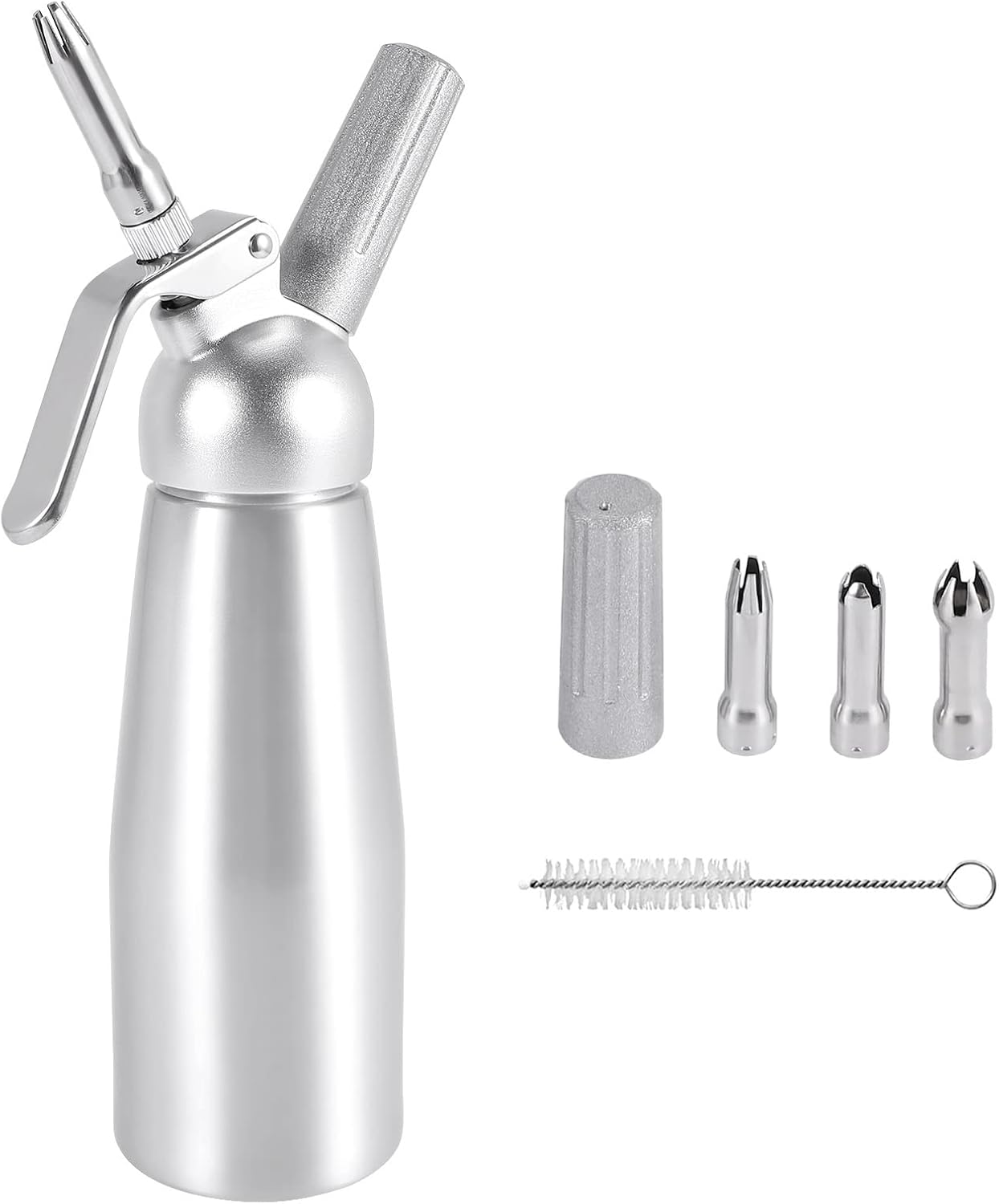 Amazon.com: GIUIN Whipped Cream Dispenser Stainless Steel 500ML ...