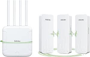 Amazon.com: 3PCS Gigabit Wireless Bridge Kit, 3KM 5.8G Point to 2 Point ...