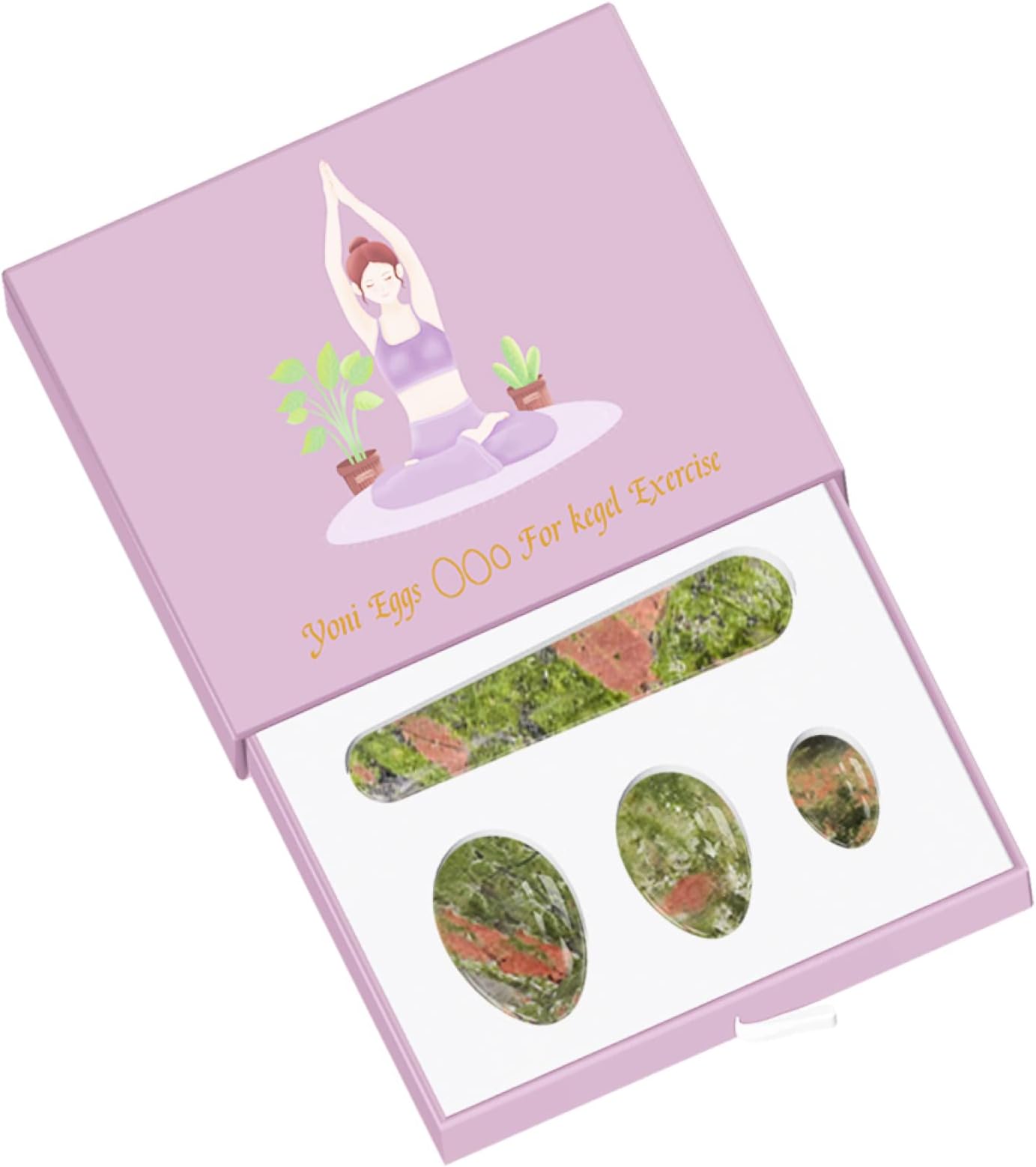 Amazon.com: Unakite Drilled Yoni Egg Yoni Wand Set Natural Jade Women ...