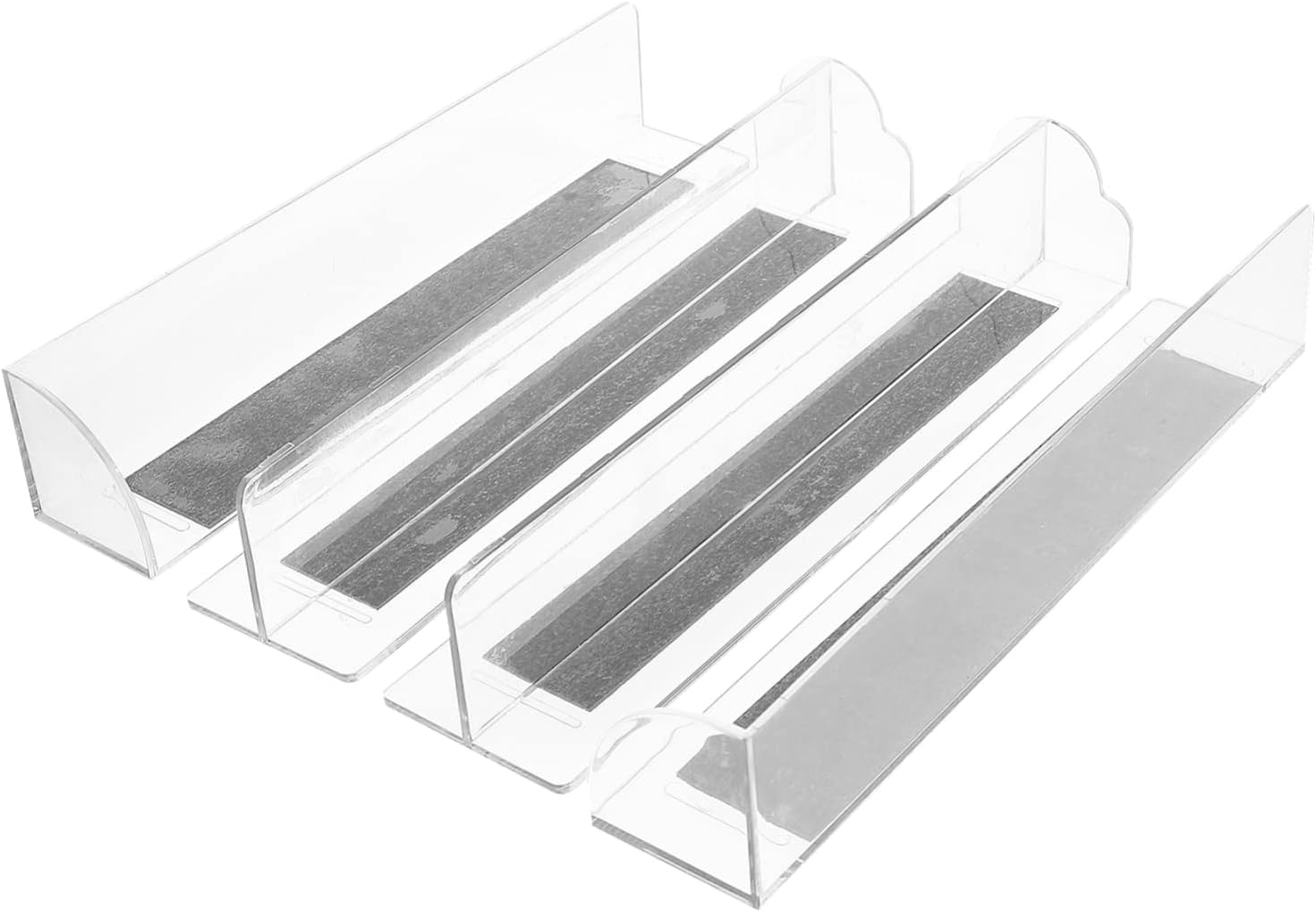 Cabilock 4pcs T-shaped Partition Drawer Organizer Wood Book Shelf ...