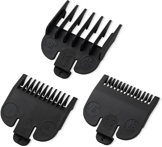 3 Professional Hair Clipper Guards Set Compatible with Most Wahl ...