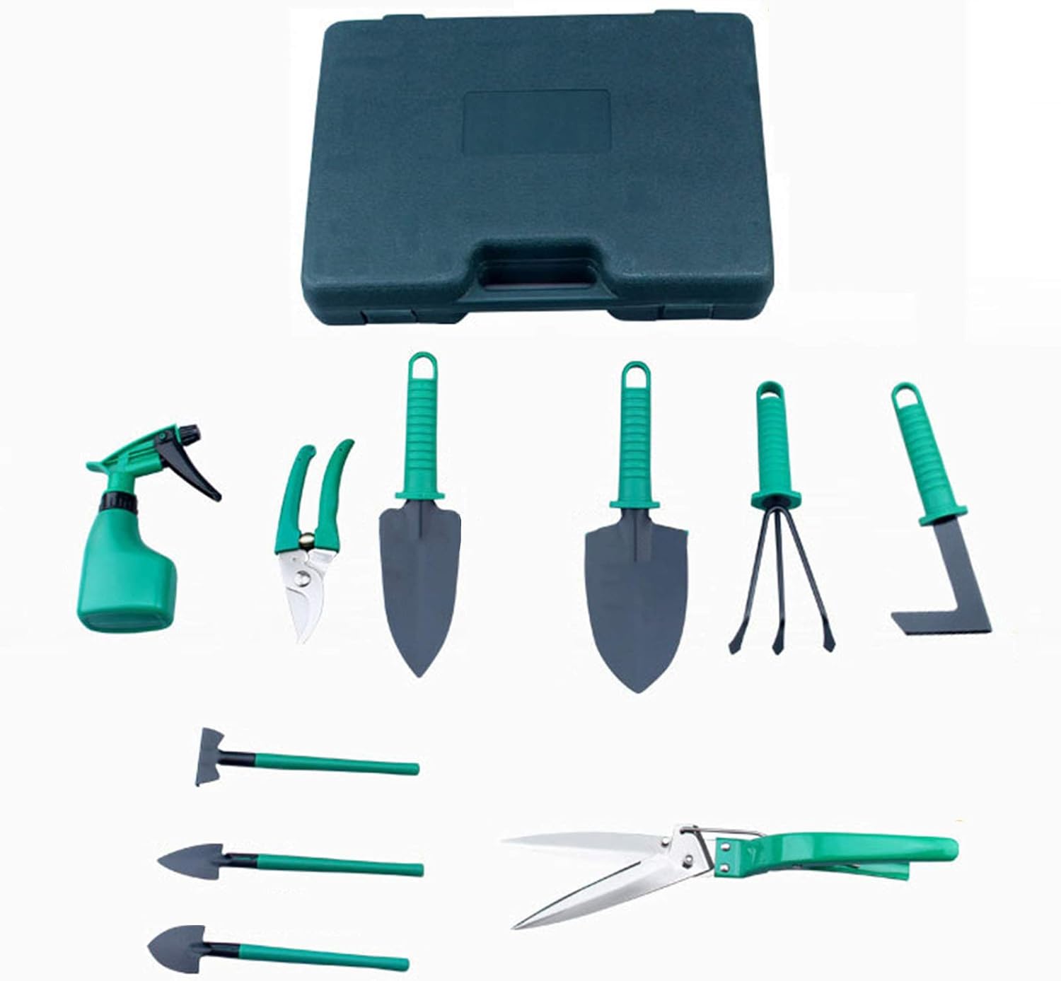 Amazon.com : SiMbae Gardening Tool Set Green Ten-Piece Plant Tool, Ergonomic Gardening Tool and ...