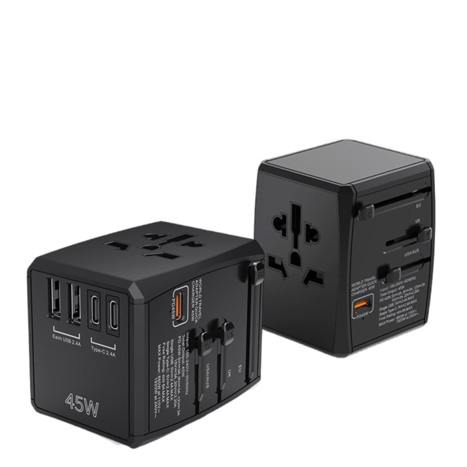 Amazon.com: Universal Travel Adapter, PD 45W International Power Plug ...