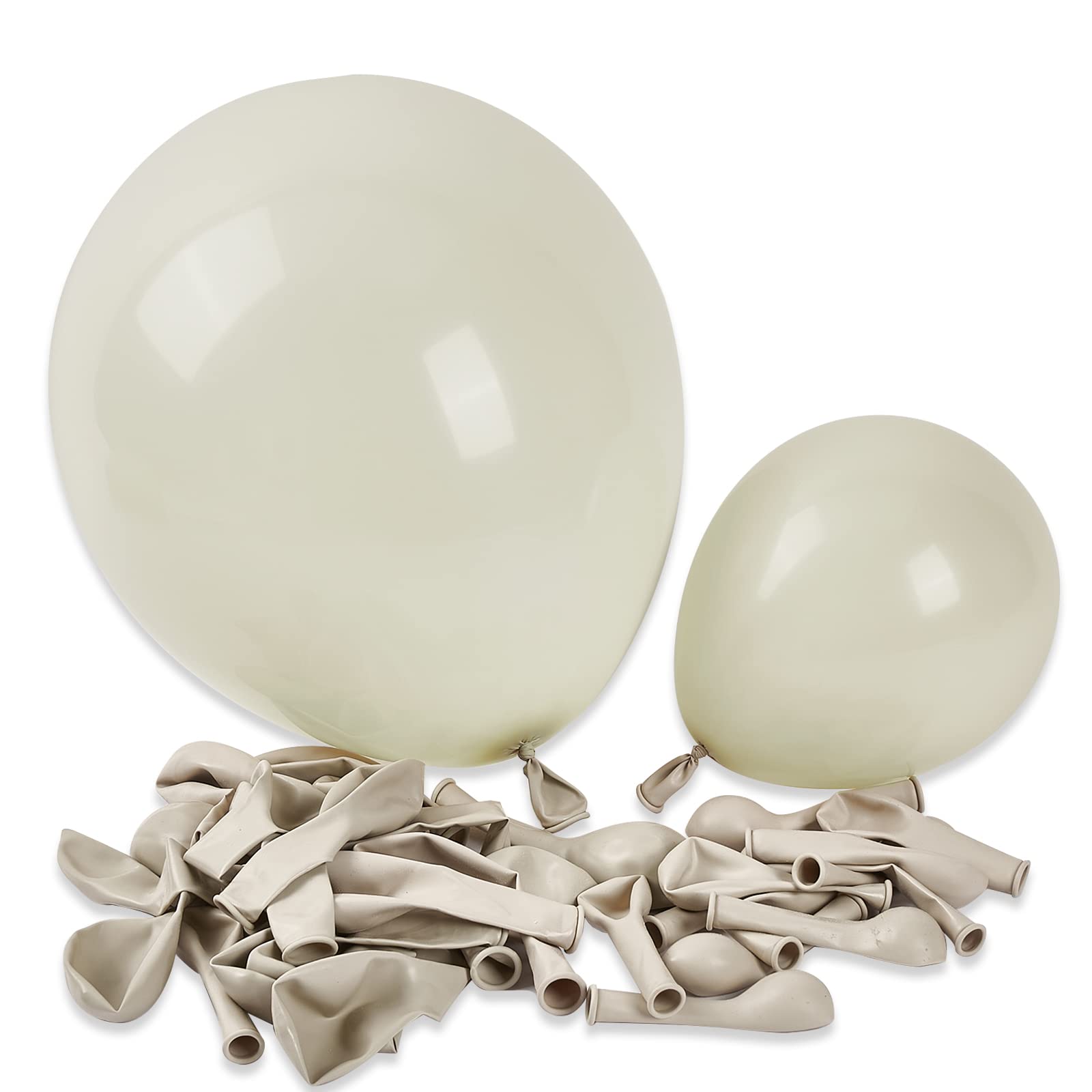 Buy PartyWoo Retro White Balloons, 50 pcs White Sand Balloons Different ...